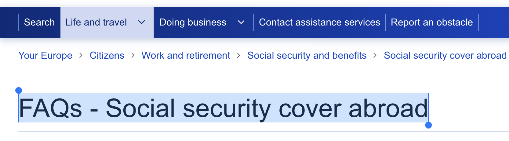 FAQs – Social security cover abroad - Citizens Advice Bureau Spain